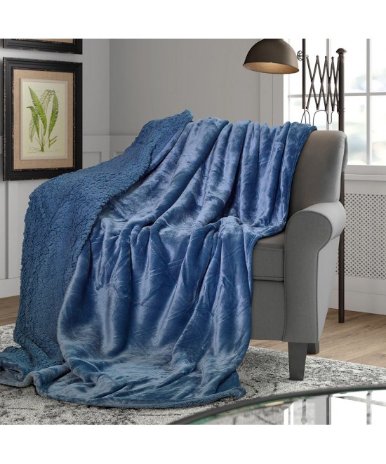 LINO ΚΟΥΒΕΡΤΑ NEW FERRY EMB 220X240 BLUE