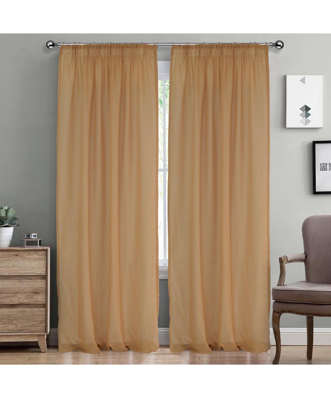 LINO ΚΟΥΡΤΙΝΑ LINE ΜΕ ΤΡΕΣΑ 502 TERRACOTTA 145X295